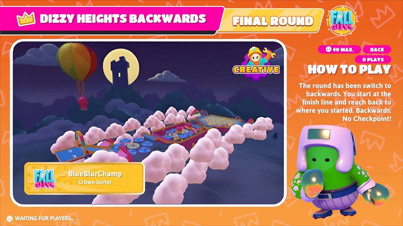 Fall Guys: Dizzy Heights Backwards[My Map] - YouTube