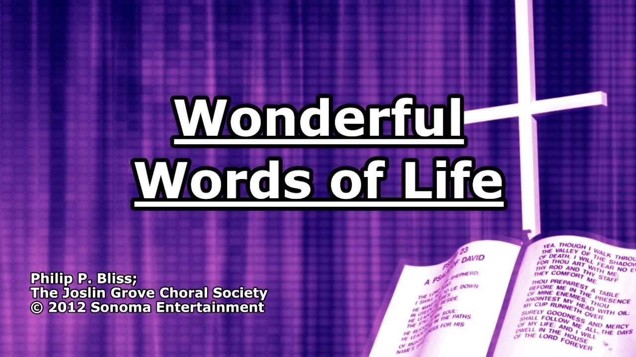 Wonderful Words of Life - Joslin Grove Choir - Lyrics - YouTube