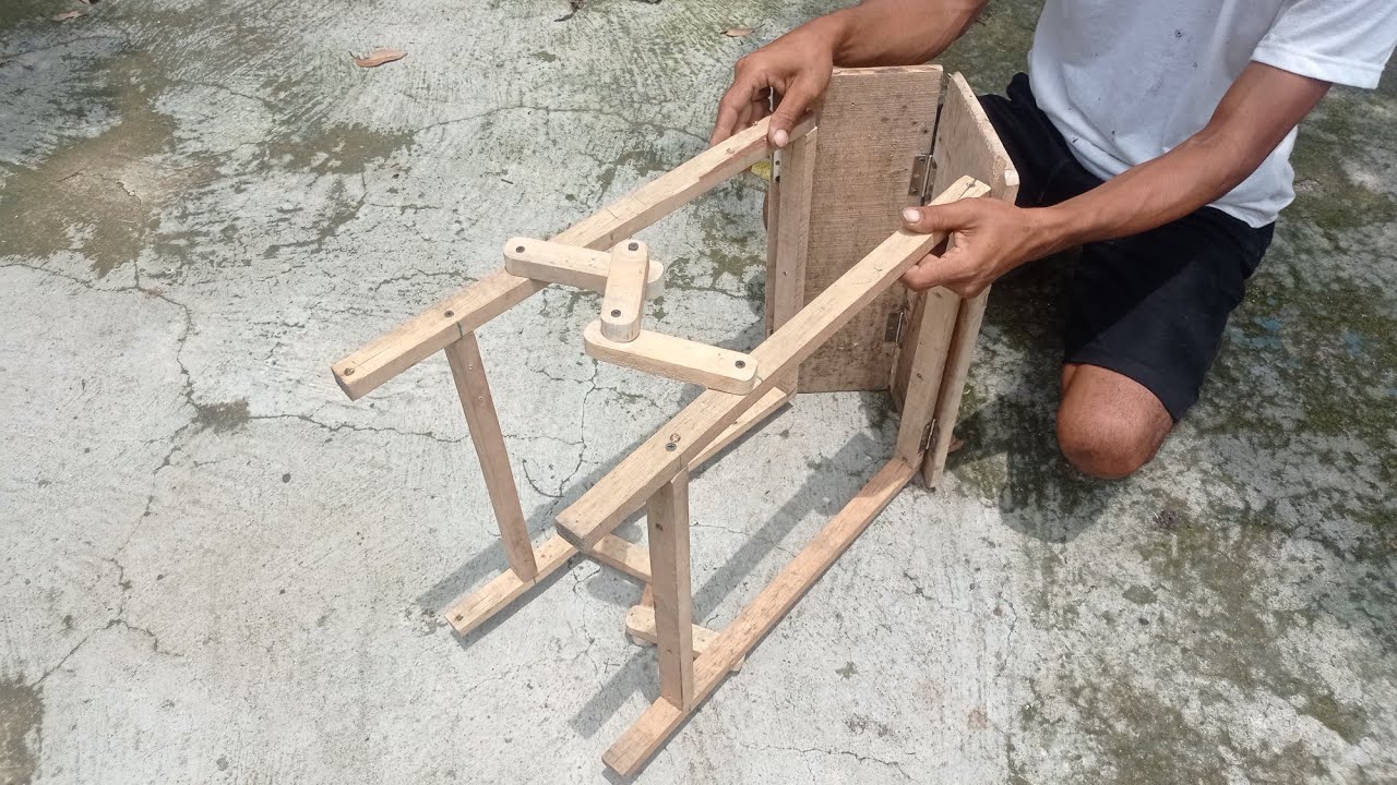 Easy and creative wood folding table project - Amazing Woodworking from ...