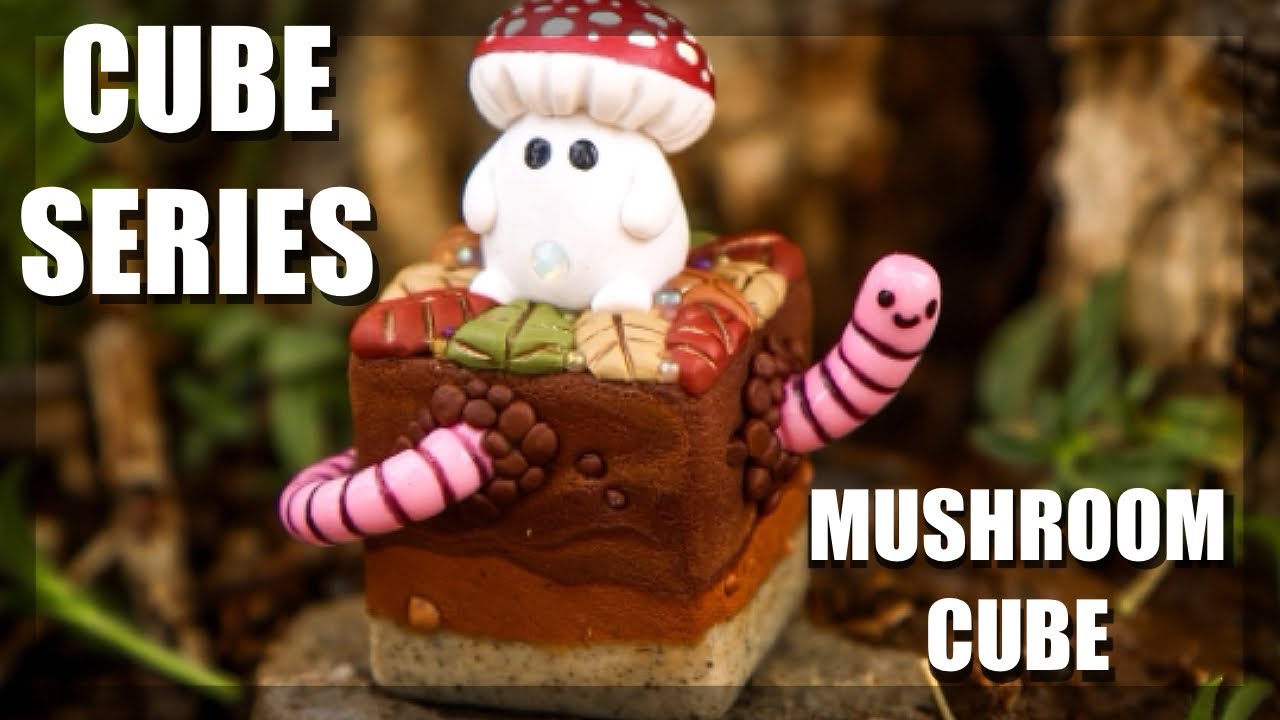 Making An Adorable Clay Mushroom With Worm Friend - YouTube