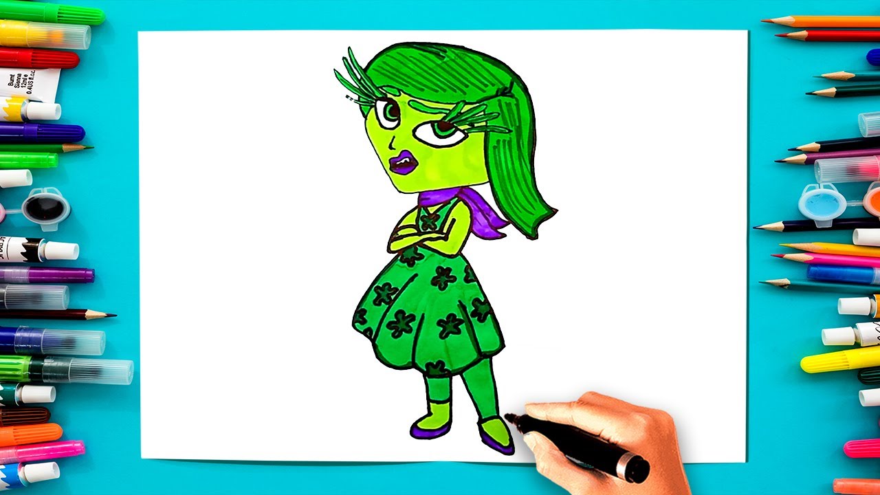 Coloring Page Disgust Emotion Inside Out - YouTube