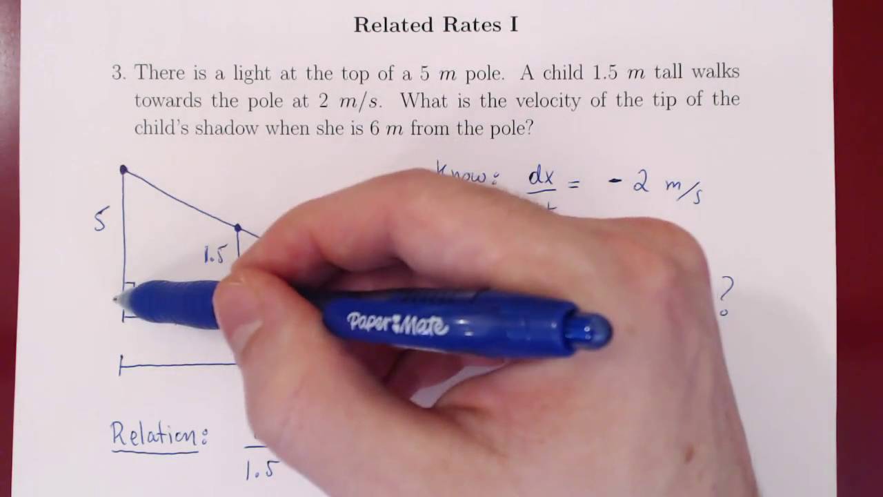 Related Rates - Example 3 - YouTube