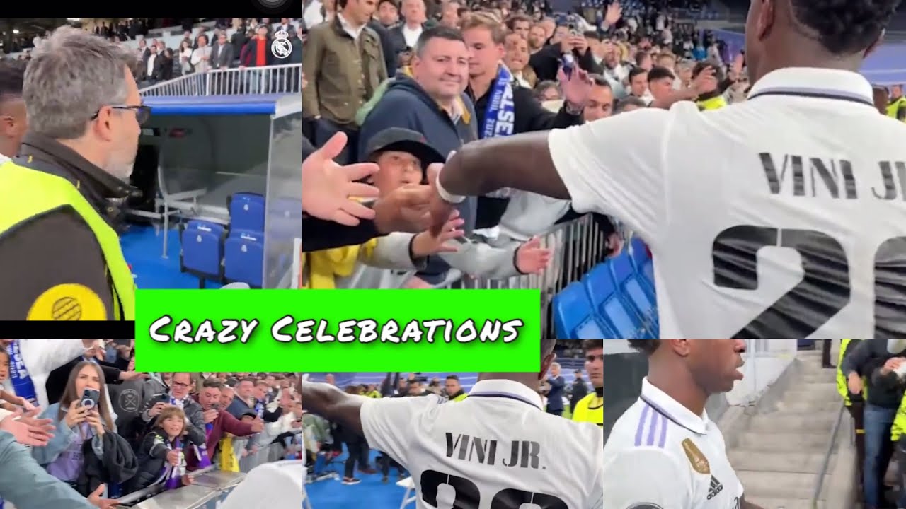 Crazy Celebrations Real Madrid Vinicius Junior unbelievable celebration ...