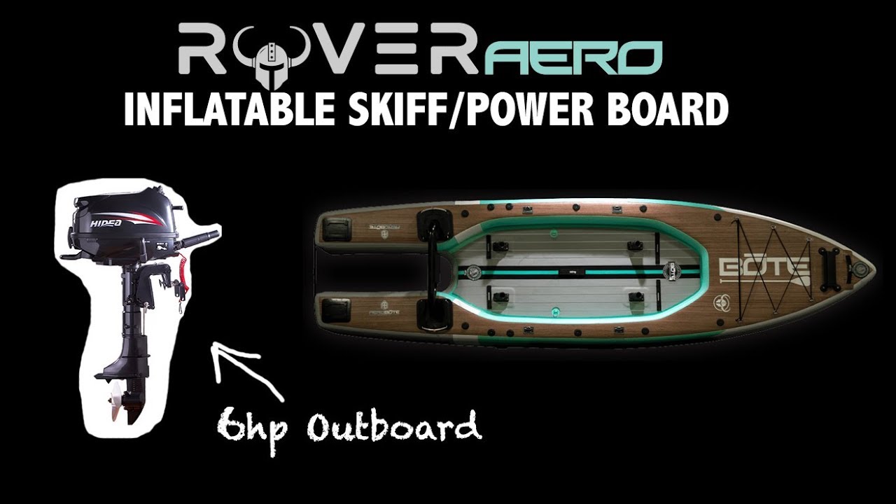 Bote Rover Aero Inflatable 6hp Skiff - YouTube