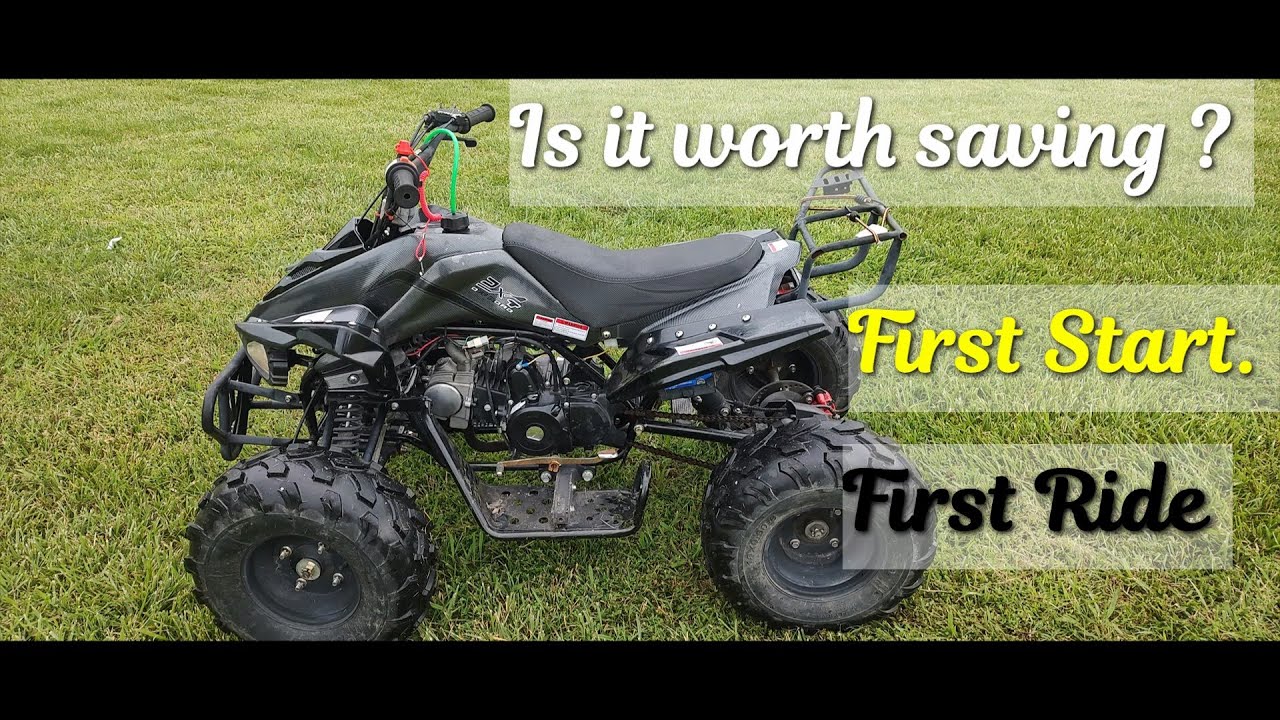 Free Chinese CT-125 ATV 4-Wheeler. First Start. First Test drive. Pt.2 ...