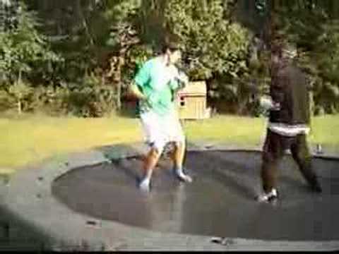 Trampoline Fight - YouTube