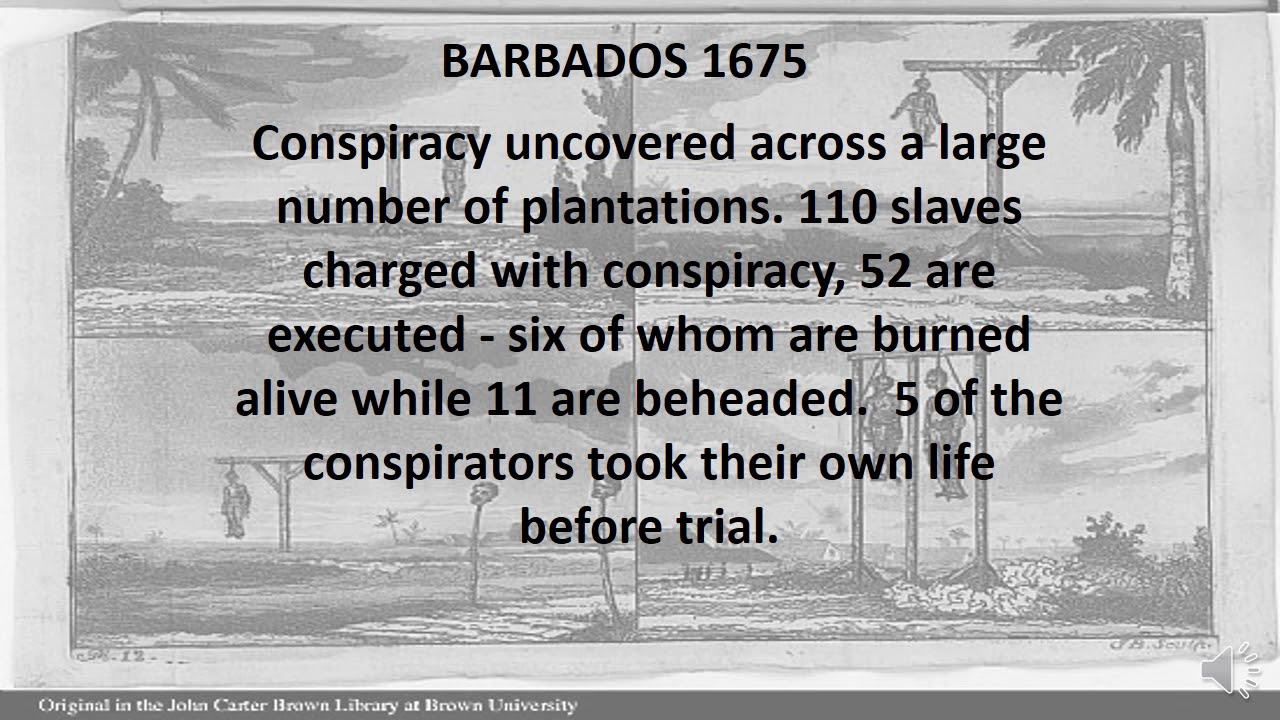 Black slave revolt in Barbados 1675 - YouTube