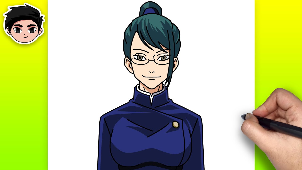 How To Draw MAKI ZENIN | Jujutsu Kaisen - Easy Tutorial - YouTube