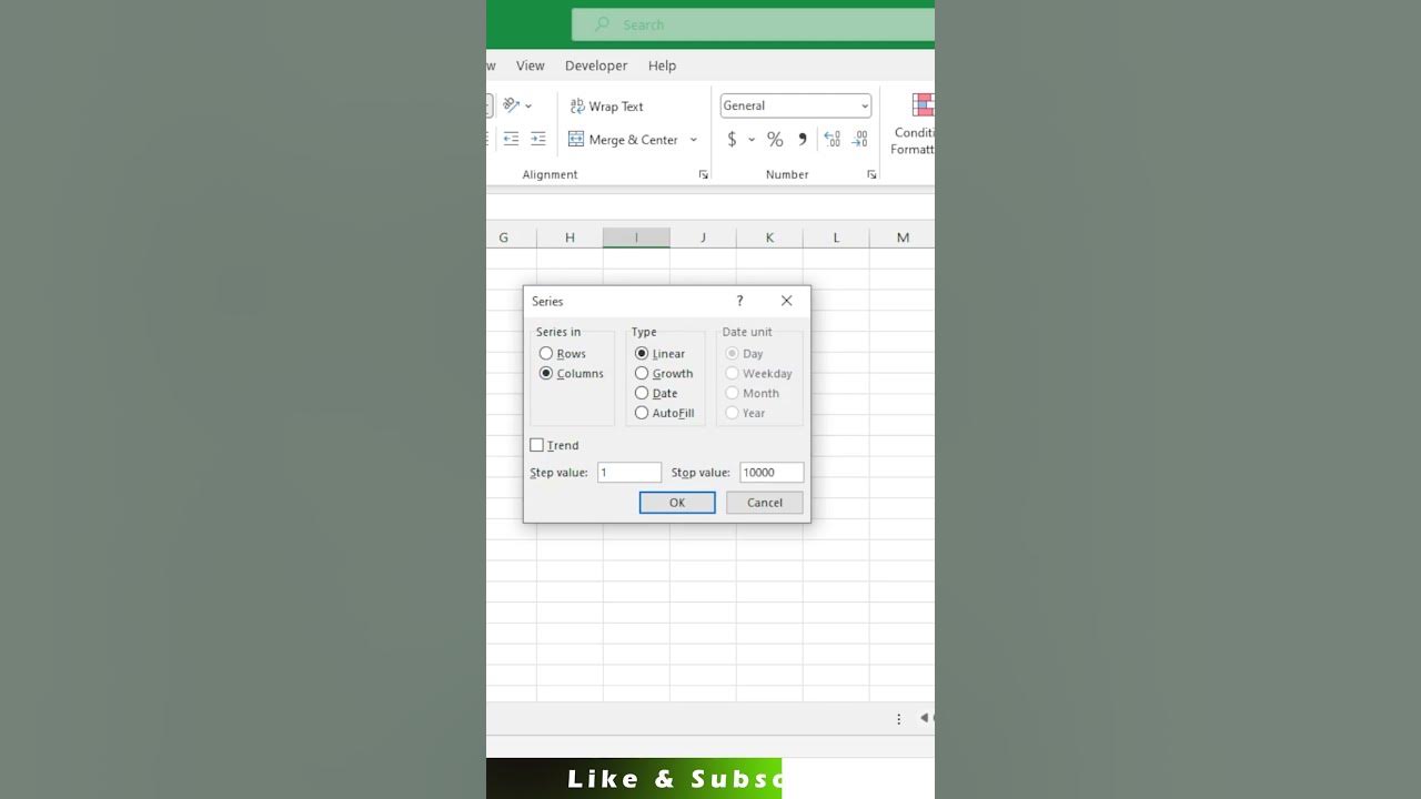 Fill Series in MS Excel Trick #excelshortcuts #exceltricks #exceltips #microsoftexcel# ...