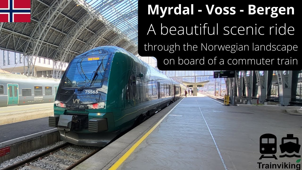 Local train Myrdal - Voss - Bergen (Norway). Vossebanen by VY, a ...
