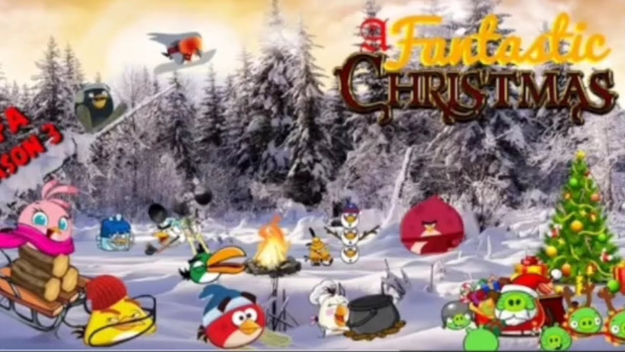 Angry Christmas Films and Bad Piggies Snow Christmas tree on the bus to ...
