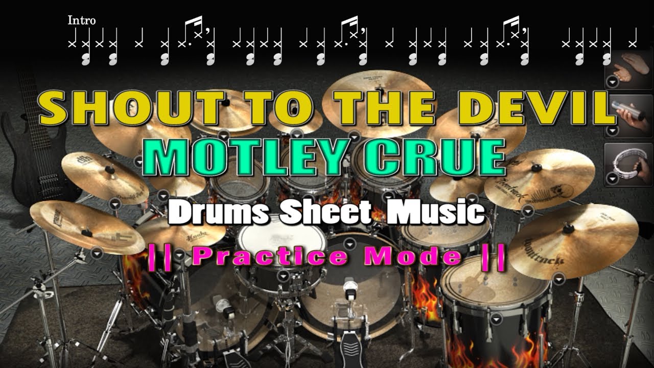 Motley Crue: Shout At The Devil || Drums Sheet Music (With Download) - YouTube
