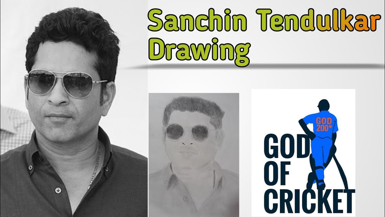 Drawing Sachin Tendulkar | Sachin Tendulkar Drawing step By Step | easy ...
