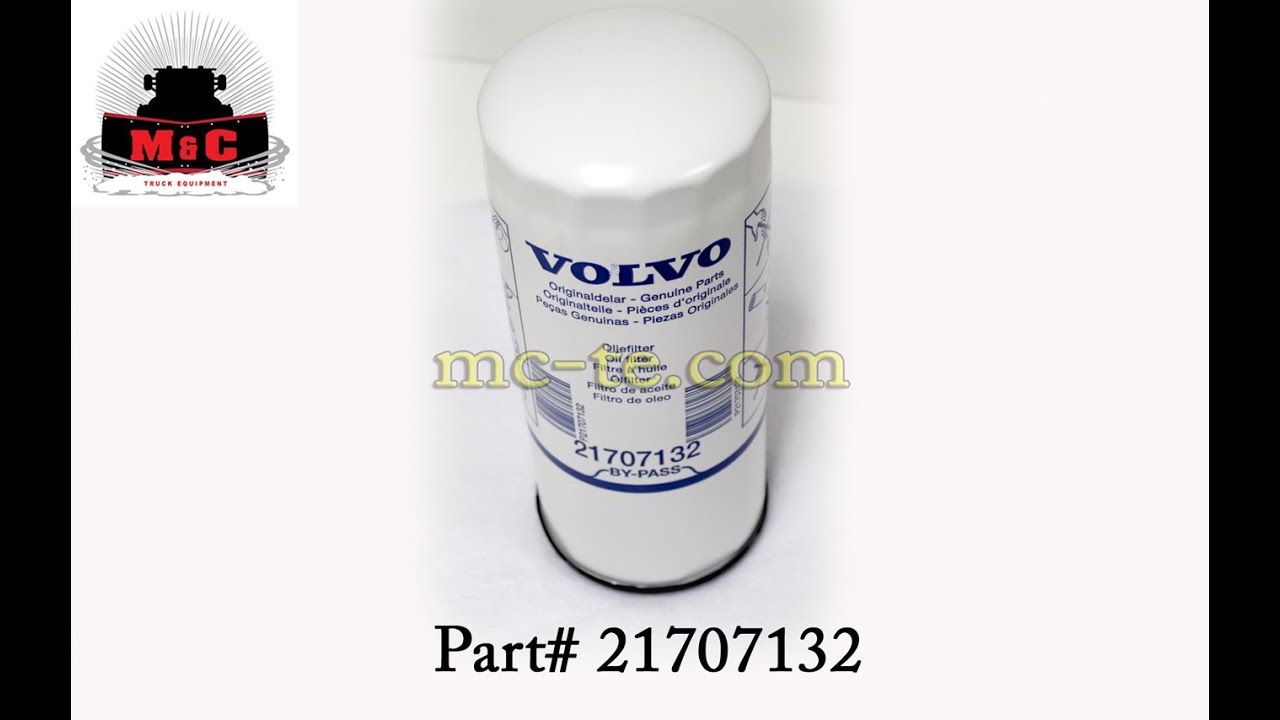 Volvo Oil Filter, By-Pass 21707132 - YouTube