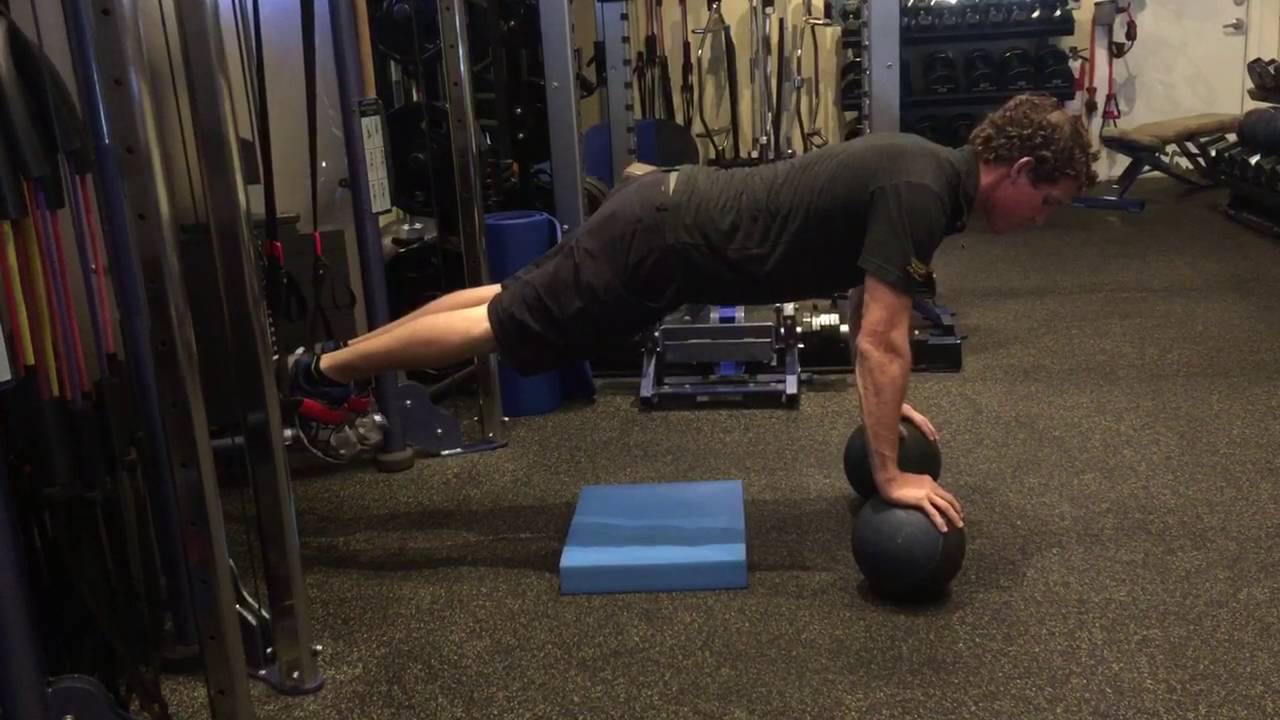 Plank from TRX w/ Two MB - YouTube