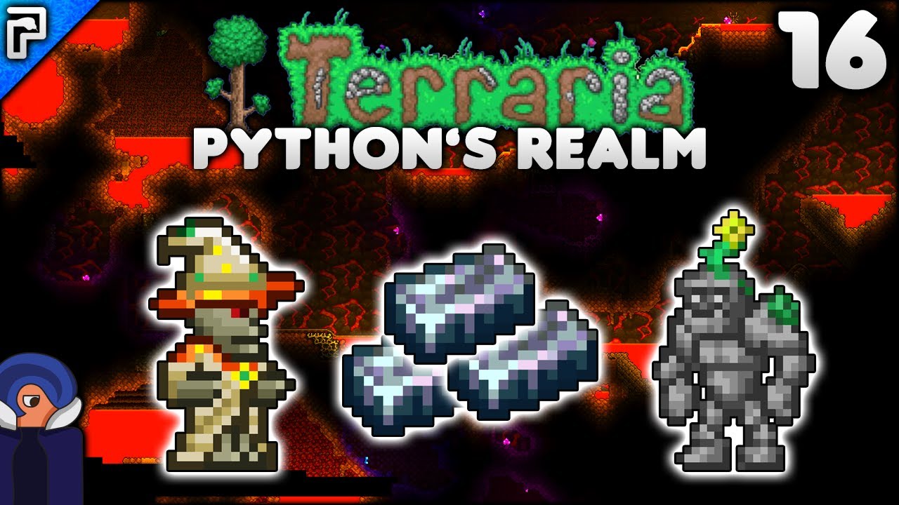 Rock Golem & EVIL Wizards! | Python's Realm (Terraria Let's Play ...