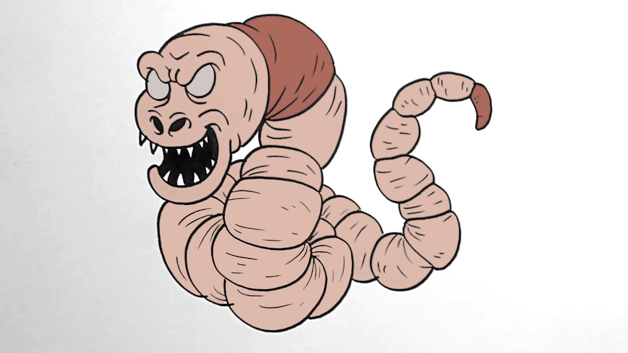 How to Draw MONSTER WORM - YouTube