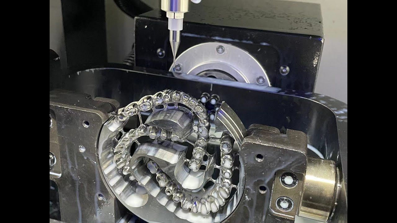5 axis CAD CAM dental milling machine for Implant Monolithic bridge ...