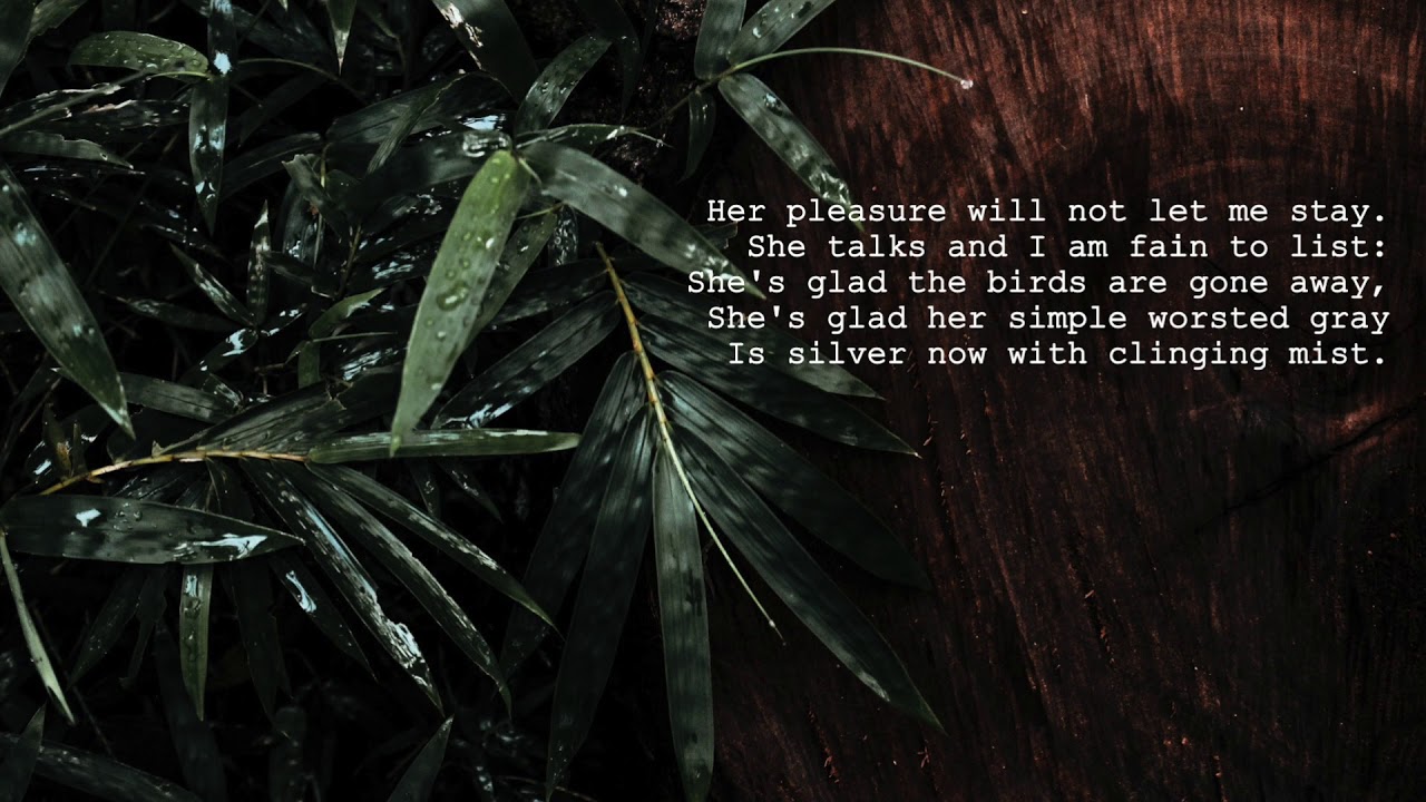 POETRY: My November Guest by Robert Frost - YouTube