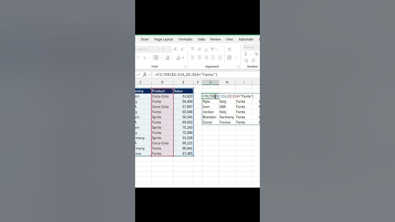 Master the FILTER Function in Excel | Dynamic Data Filtering Made Easy! - YouTube