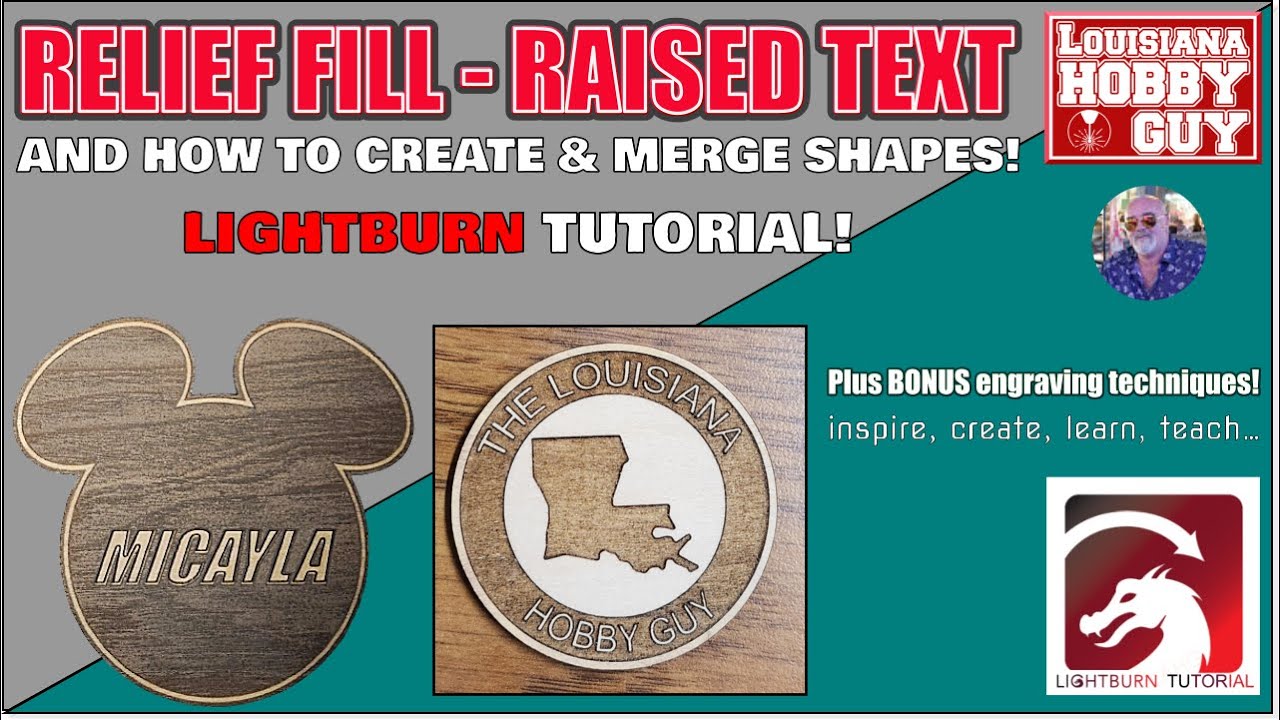 🙆‍♂️ Relief Fill, Raised Text, Merging Shapes and Pro Engraving ...