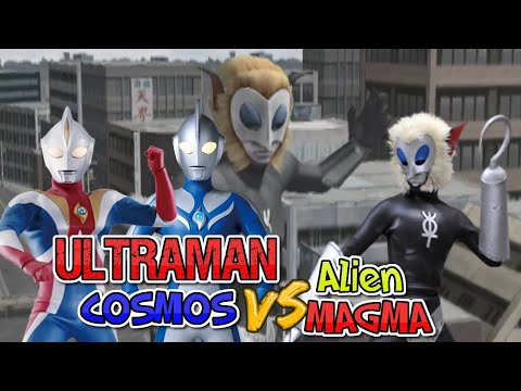 GAWAT! ULTRAMAN COSMOS BERTEMU MONSTER ALIEN MAGMA DI TENGAH KOTA ...