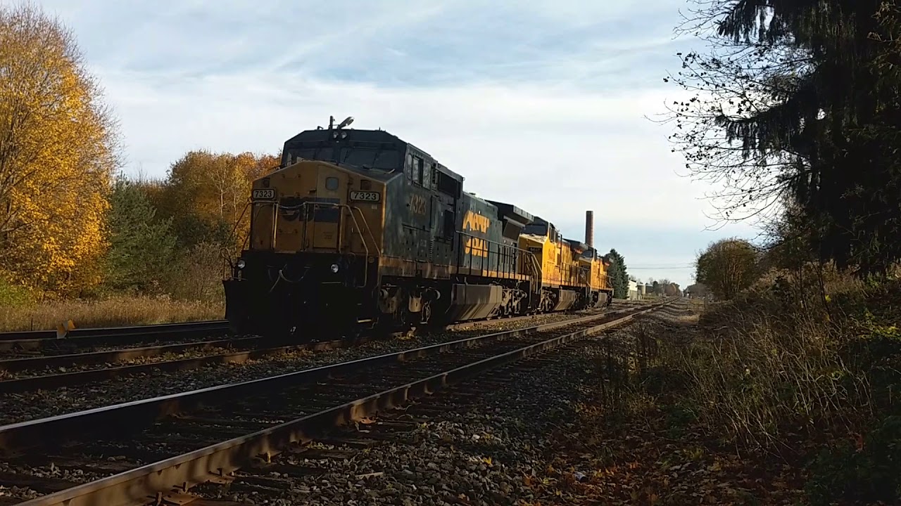 Ns 28N eastbound in silver springs on the ns Southern Tier line - YouTube