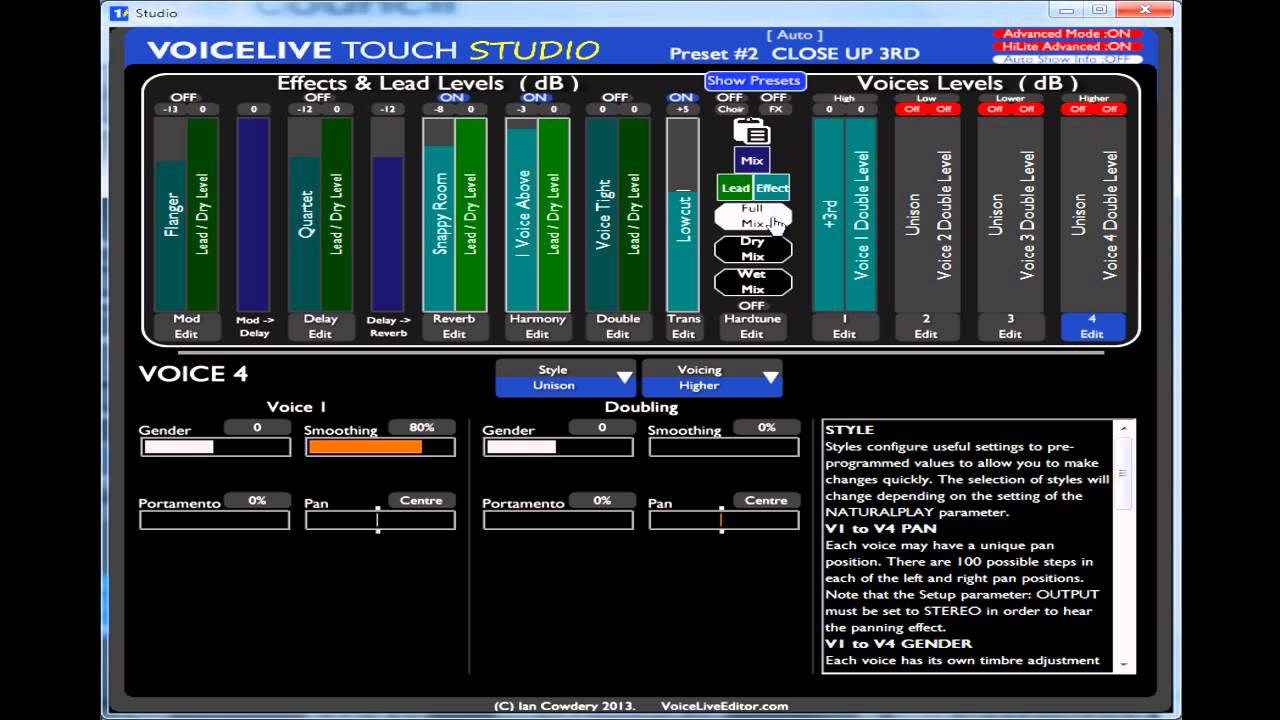 VoiceLive Touch Editor - Studio Screen - YouTube