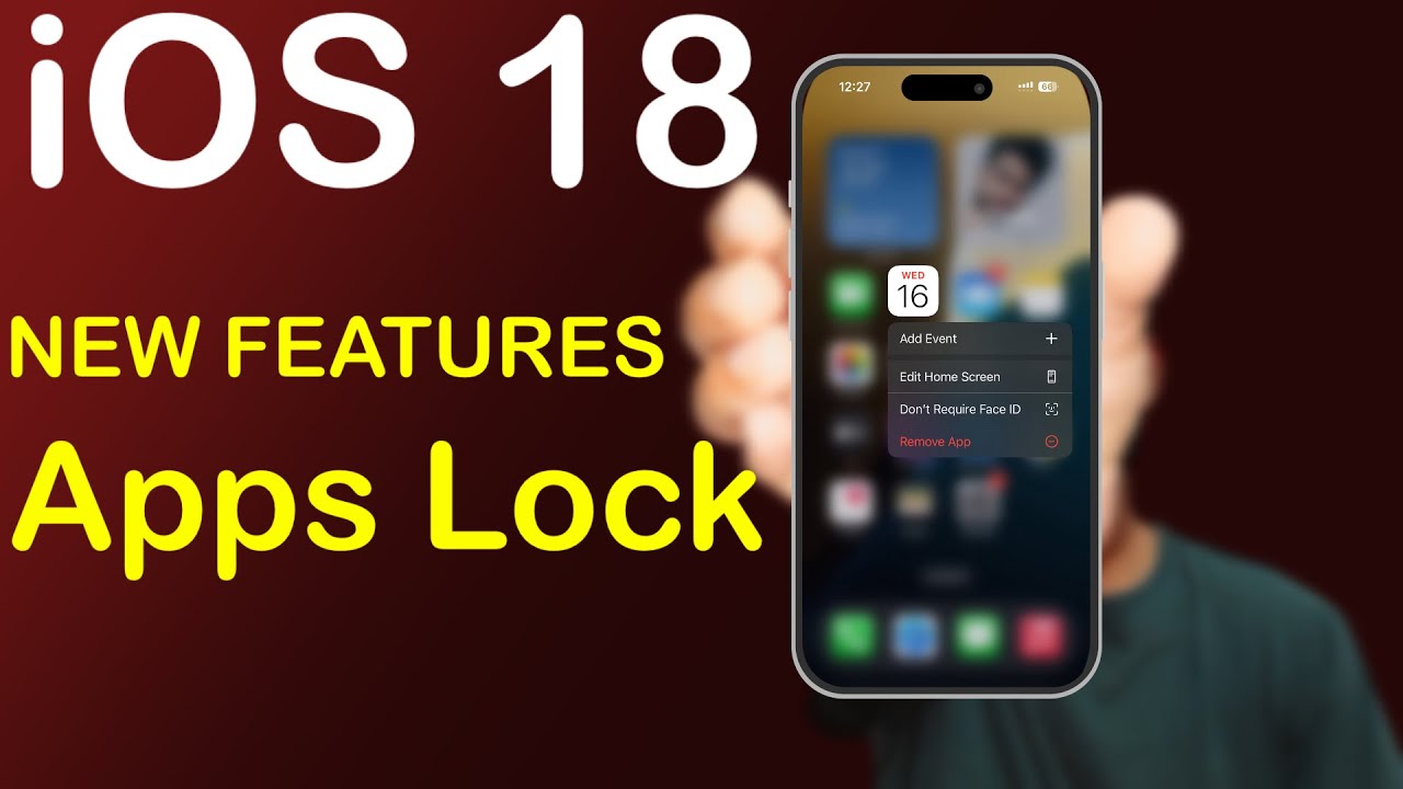 iOS 18 New Features || Apps Lock in iPhone || iPhone 16 Tips And Tricks ...