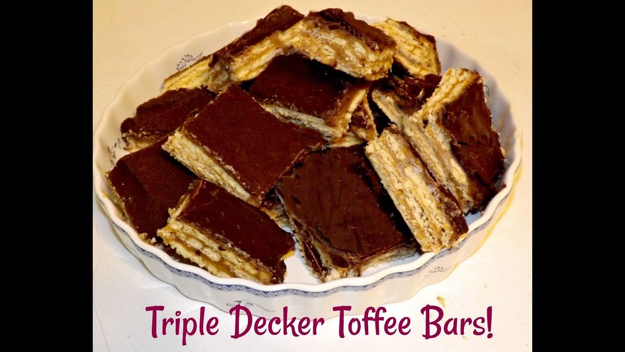 Triple Decker Toffee Bars! - YouTube