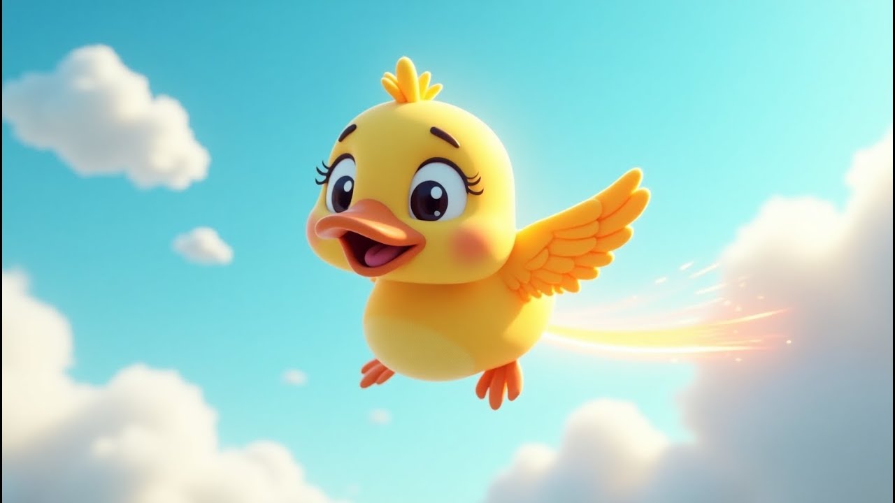 Little Ducks Flying in the Sky | Nursery Rhymes for Kids | Fun Animal ...