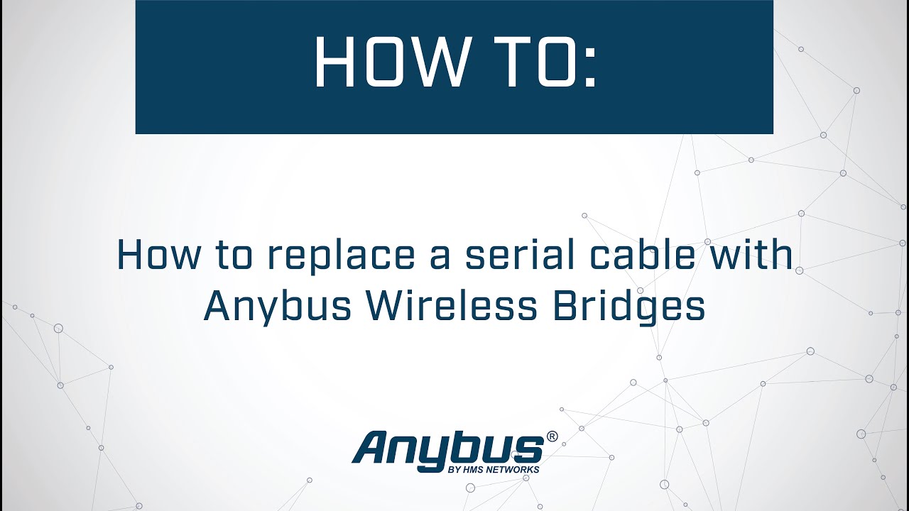 How to replace a serial cable with Anybus Wireless Bridges - YouTube
