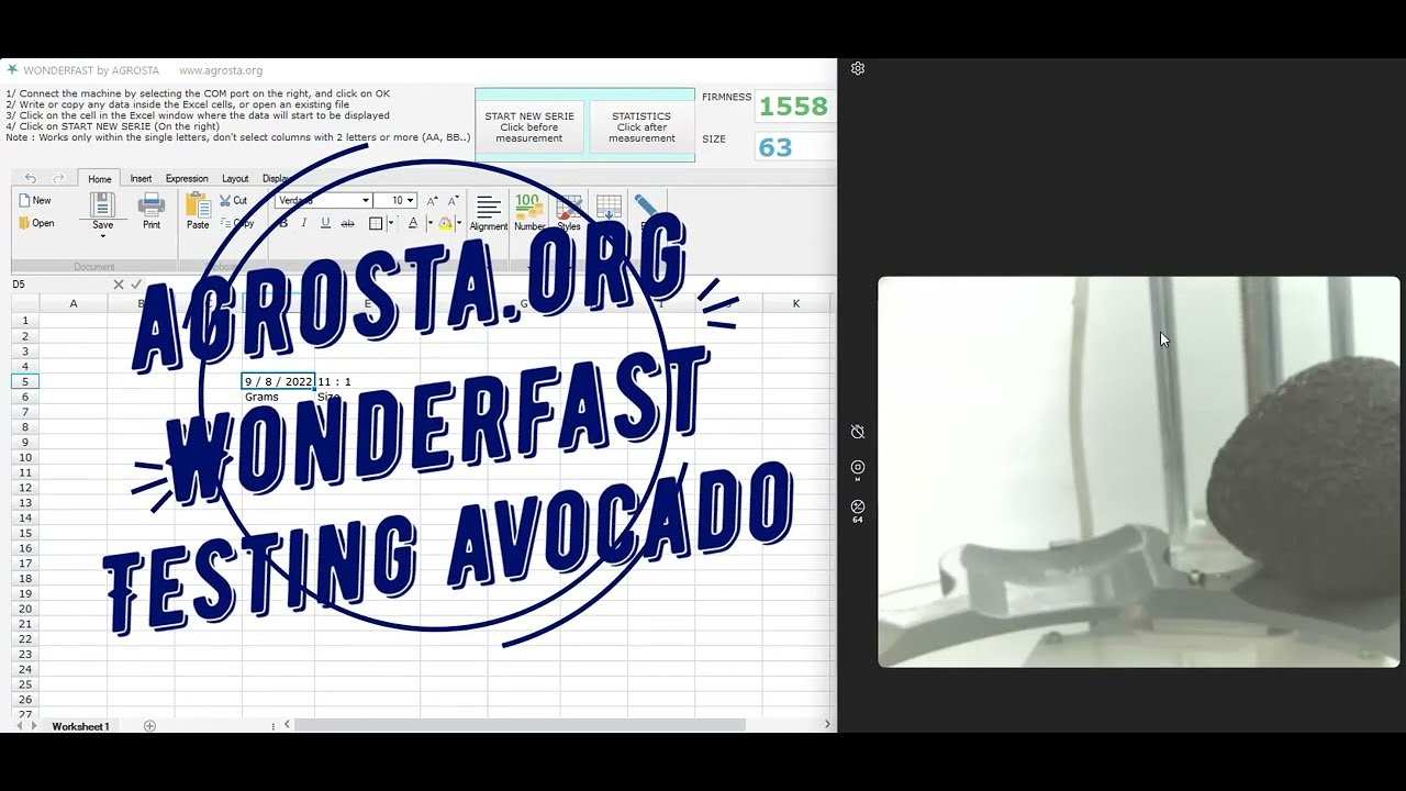 Agrosta Wonderfast testing avocado firmness : Automatic turntable ...