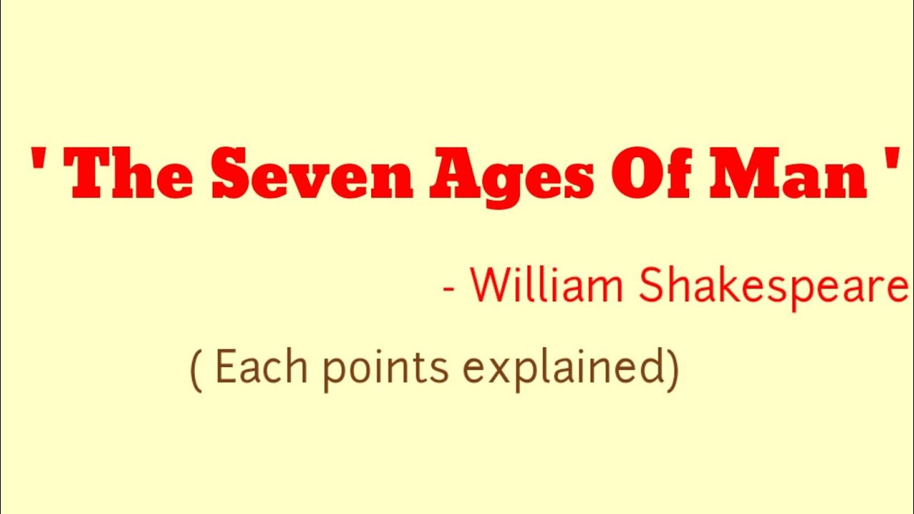 BA 1st semester English syllabus। The Seven ages of man poem by ...