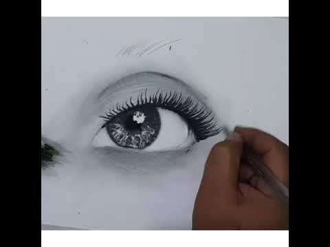 gercekci ve koyu kirpik nasıl çizilir ?#kirpik #karakalem #çizim
