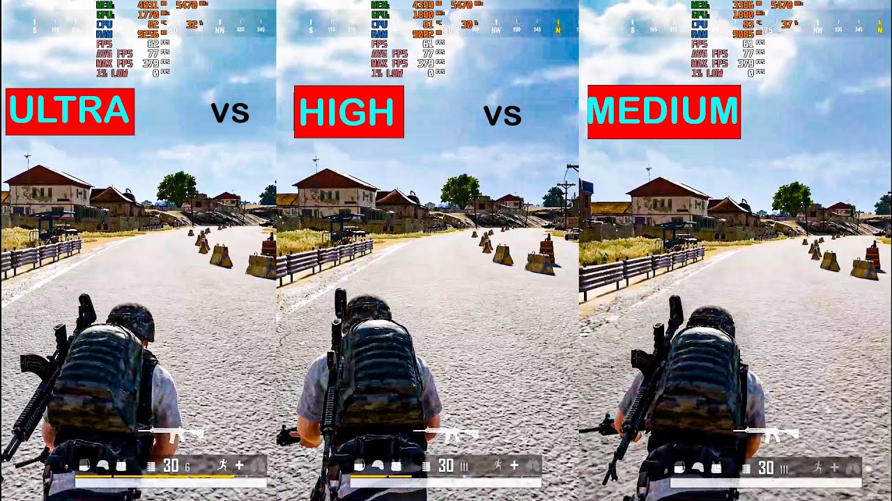 PUBG Graphic Comparision in RTX 2060 | ULTRA vs HIGH vs MEDIUM | 1080p ...