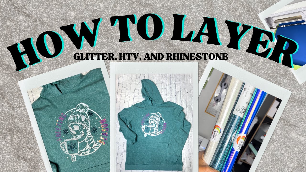 How To Layer 4 HTV Vinyl's & Hotfix Rhinestones | Small Business ...
