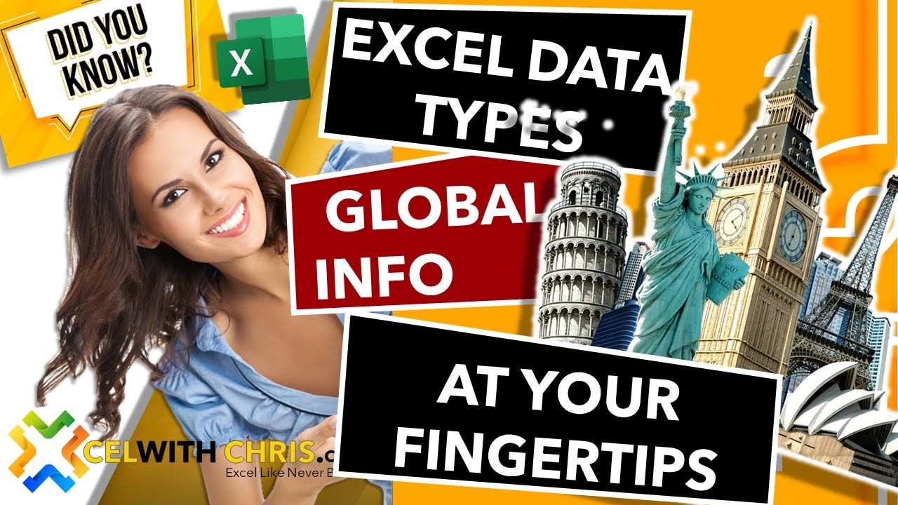 Microsoft Excel TIPS AND TRICKS : Add Wikipedia data to your spreadsheet using Data Types. - YouTube