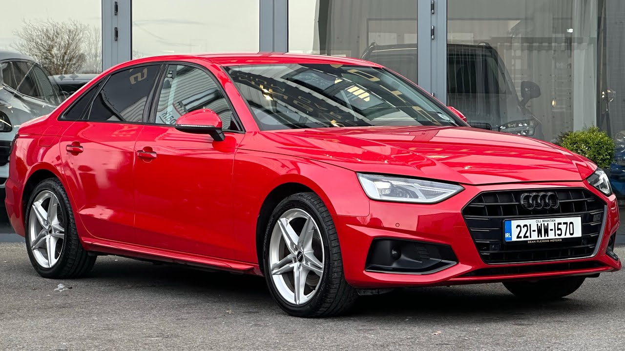 Audi, A4, Low Km, Auto, Black leather, 2022. Red. - YouTube