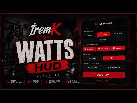 İremK Store - Watts HUD 2.0 | L.A Style | Full Advanced Script