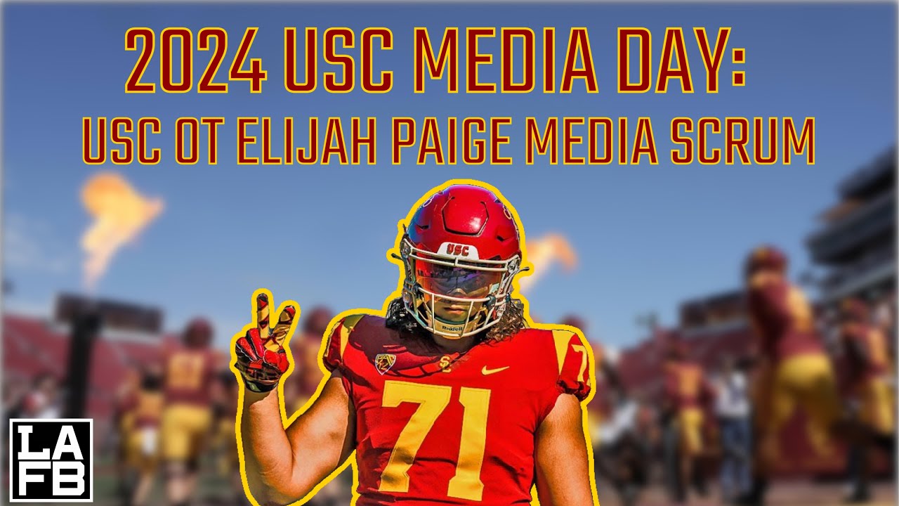 2024 USC Media Day: USC OT Elijah Paige Media Scrum - YouTube