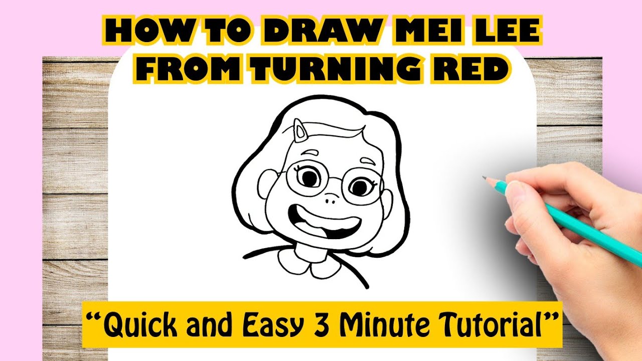 How to Draw MEI LEE FROM TURNING RED - YouTube