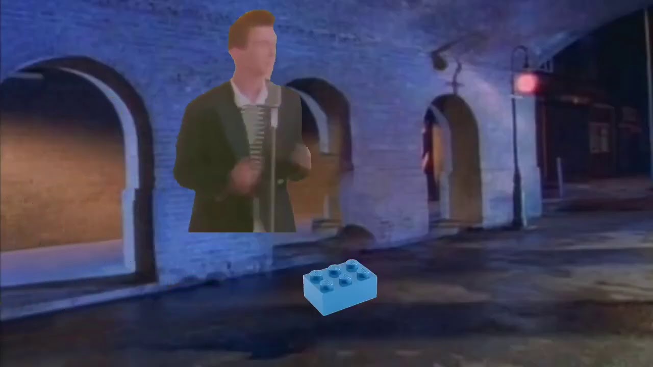 Rick astley steps on a lego - YouTube