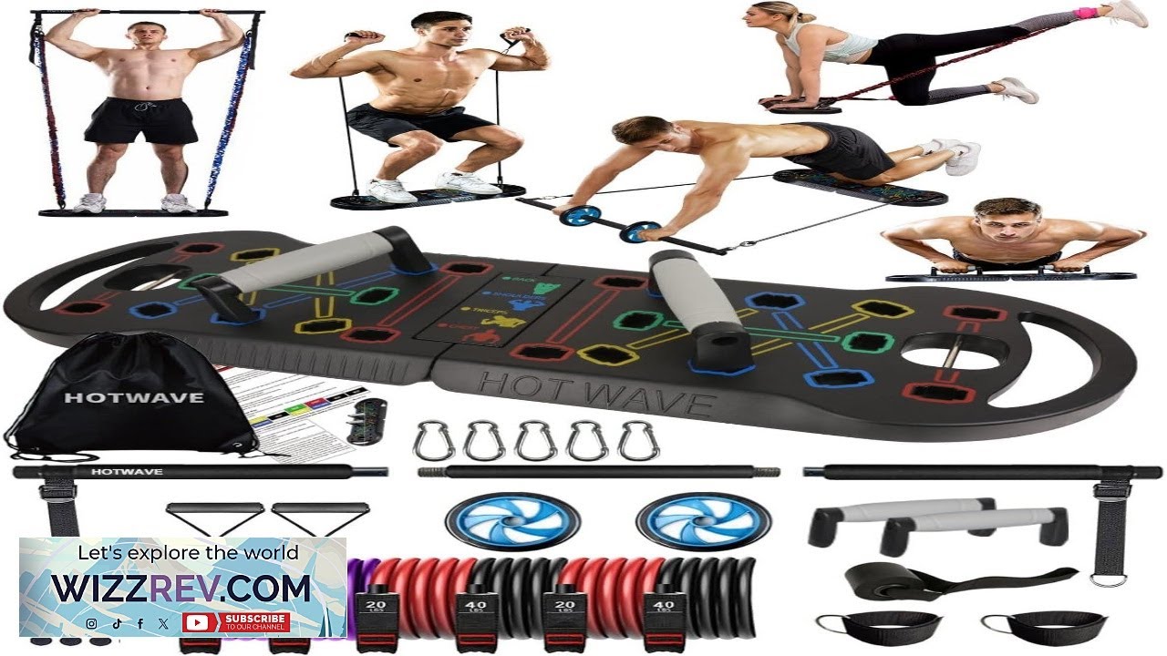 HOTWAVE Portable Exercise Equipment with 16 Gym Accessories.20 in 1 ...