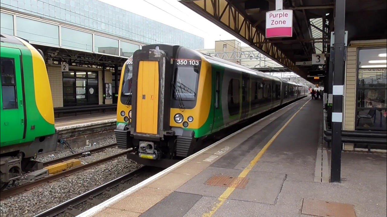 London Midland Class 350 Departing Milton Keynes Central (18/4/16) - YouTube