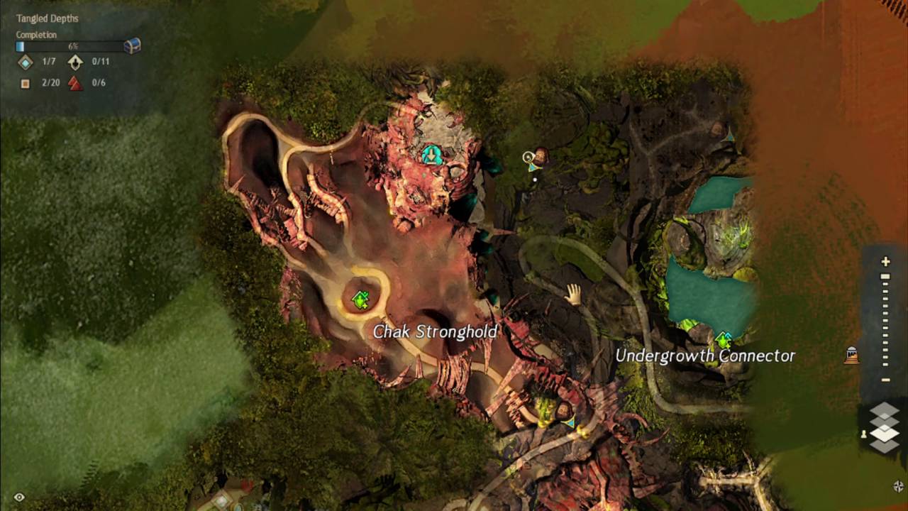 Guild Wars 2 - Tangled Depths to Dragon Stand as a level 7 - YouTube