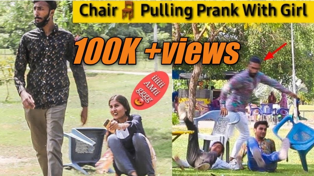 Chair Pulling prank ON Girl || Laughter TV pranks - YouTube