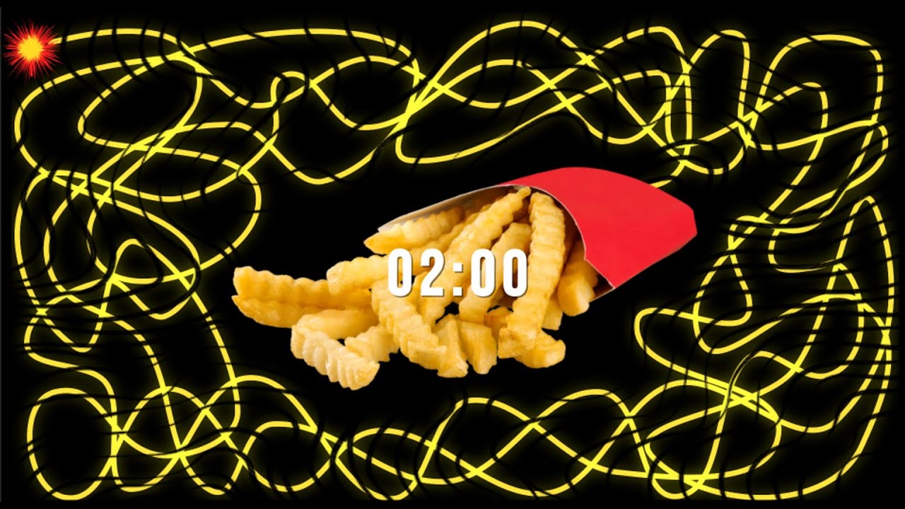 2 Minutes Timer bomb Fries Countdown with Crinkle Cut Vibes 🍟 - YouTube