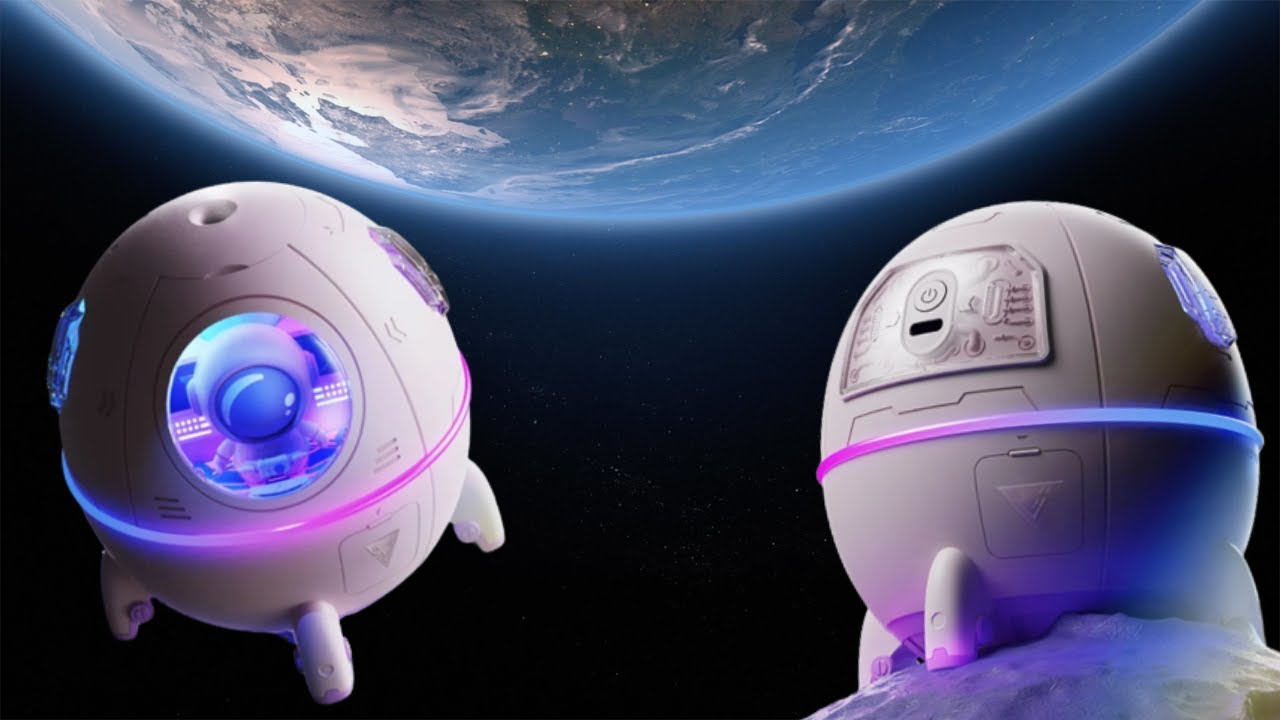 SPACE Capsule ASTRONAUT Air HUMIDIFIER 220ml Electric Ultrasonic Aroma ...