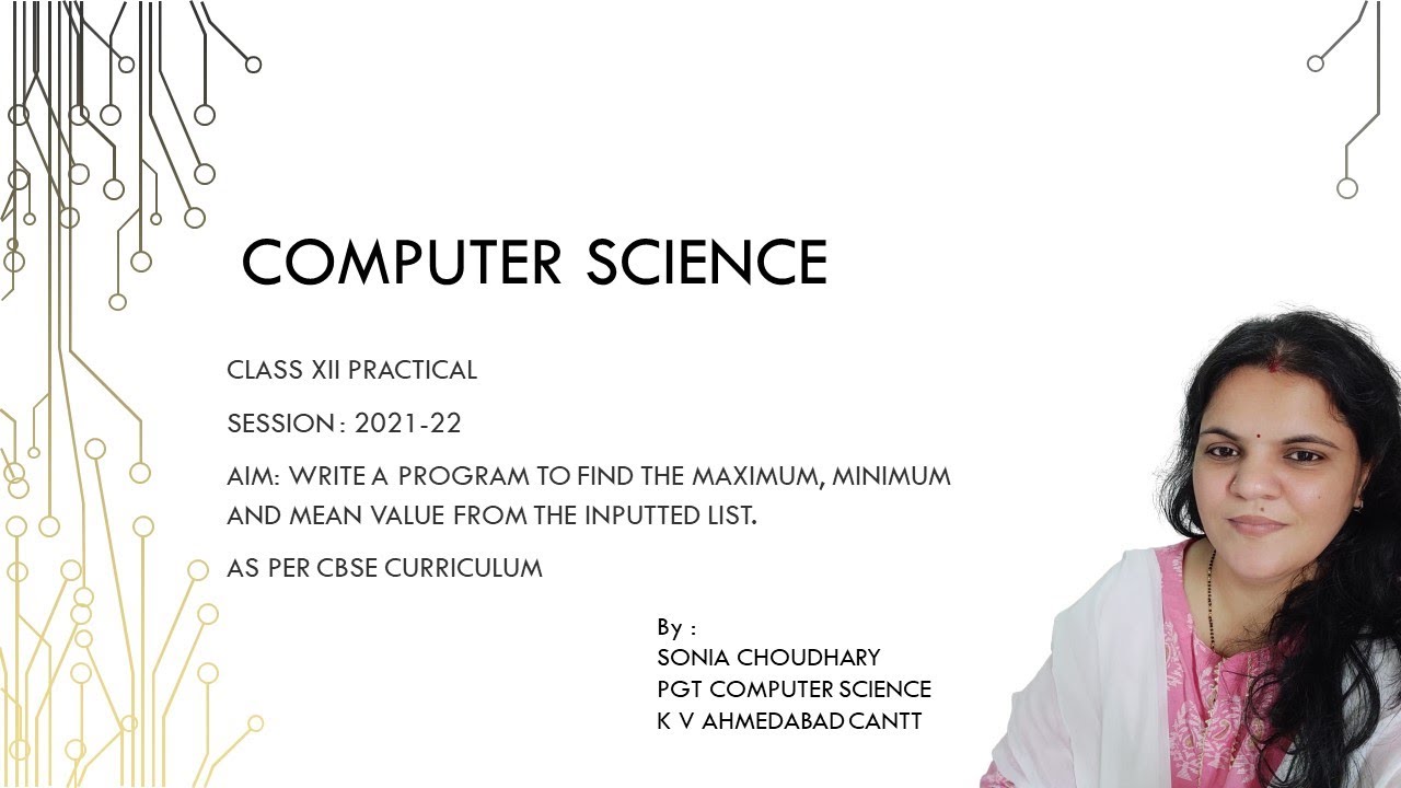 Python Program to find the MAXIMUM, MINIMUM and MEAN value from the ...